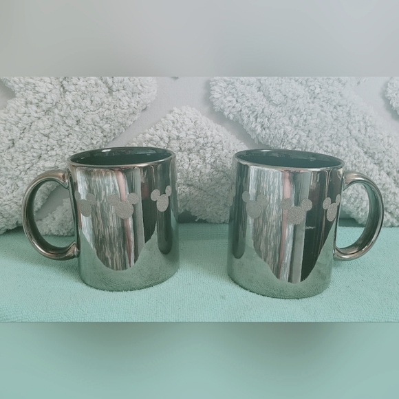 Disney | Dining | Disney Chrome Mickey Mouse Mugs | Poshmark